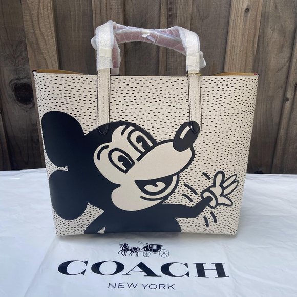 Coach | Bags | Coach Disney Mickey Mouse X Keith Haring Highline Tote ...